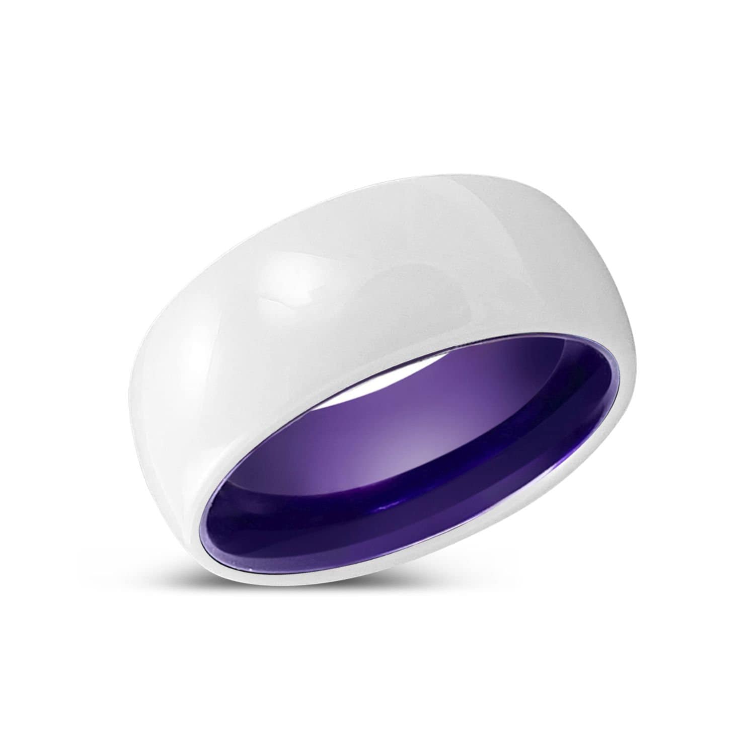 White Ceramic Ring, White Domed Ring, Durable Ring, Ceramic Ring ...