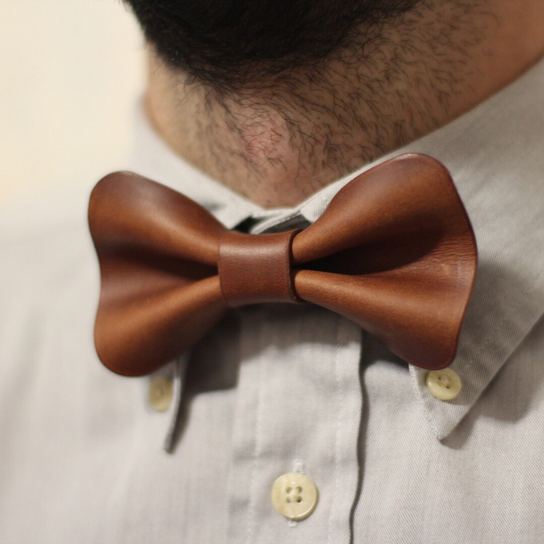 Personalized Bow Tie Leather Bow Tie for Men Leather Bow - Etsy