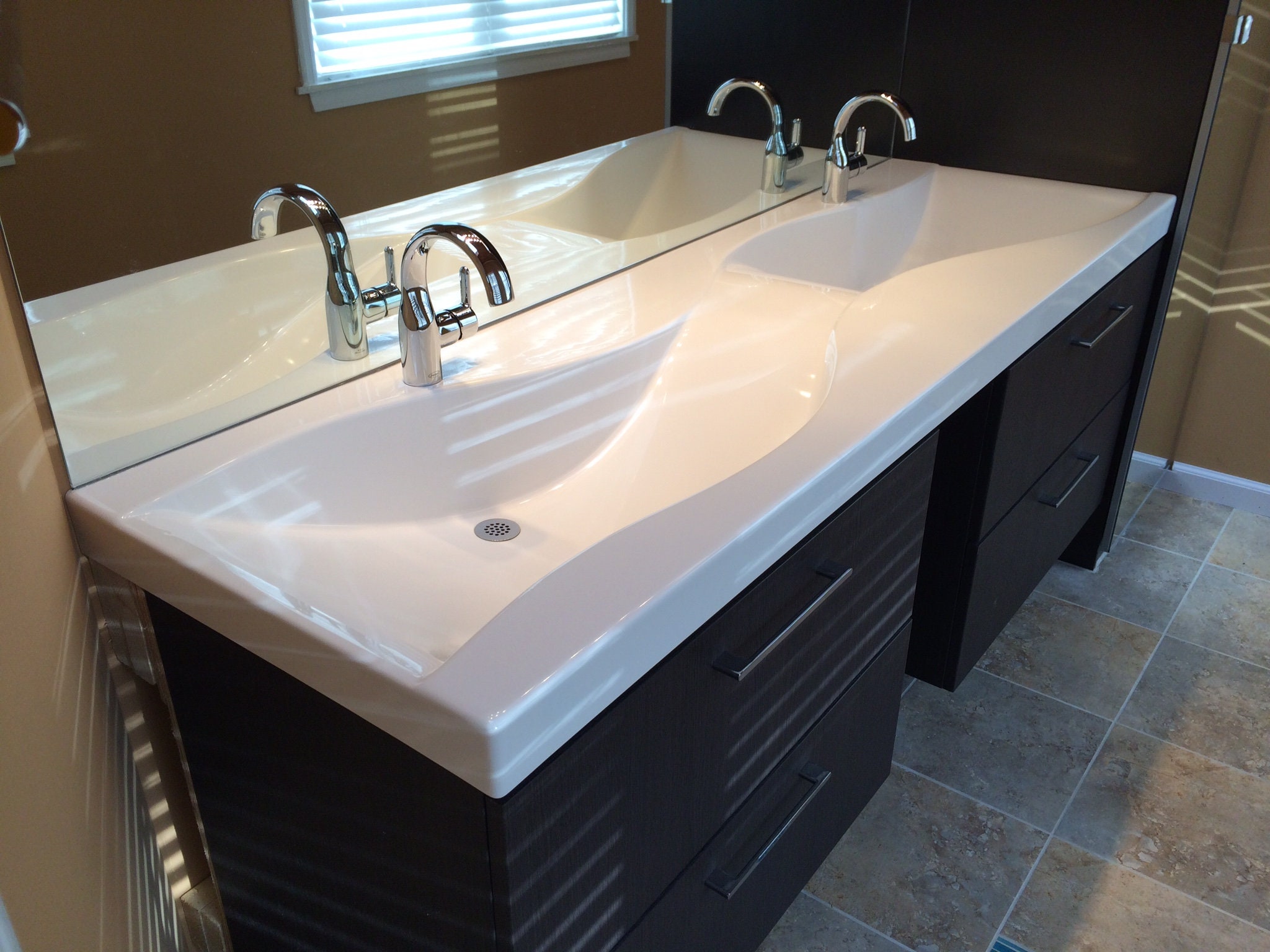 Modern Bathroom Double Sinks