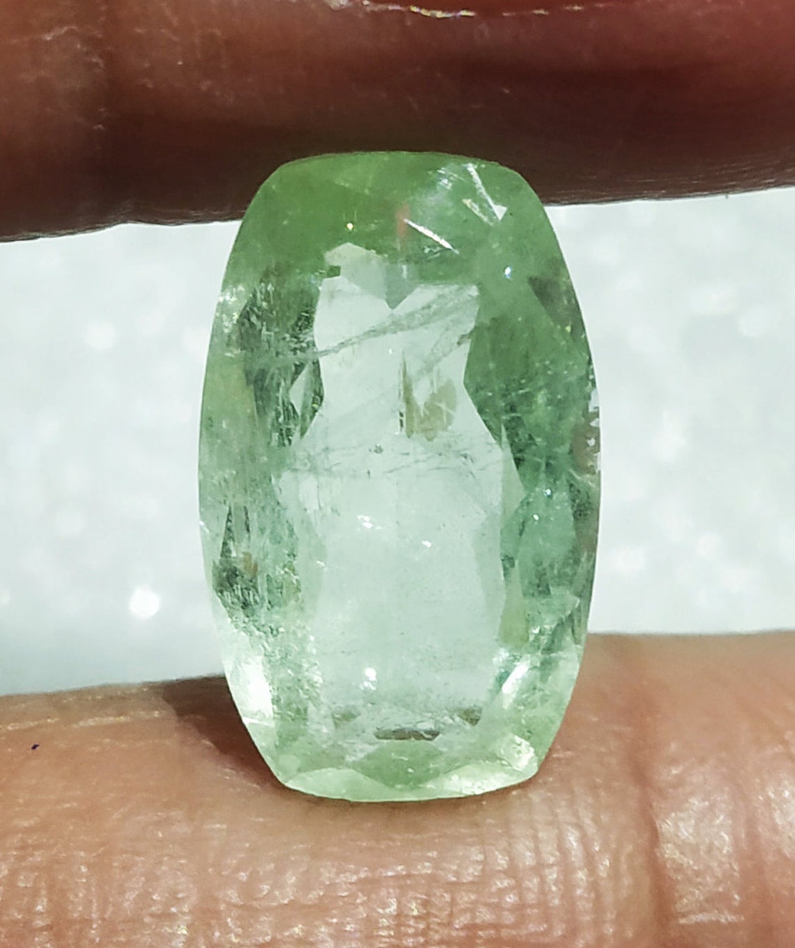 Aquamarine 4.70cts8x14x6 Mind Blowing Green Aquamarine cut | Etsy