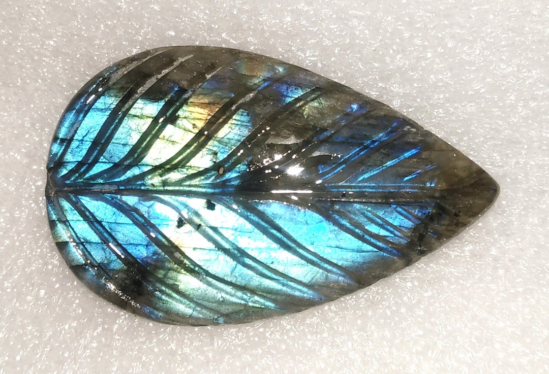 72. Cts Natural Labradorite Carving Amazing Labradorite Multi Flashy ...