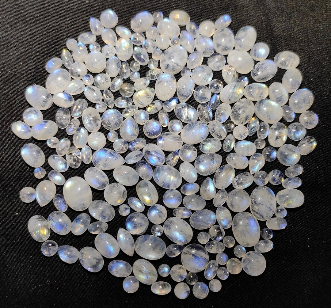 700cts 4-10 White Rainbow Amazing White Rainbow Blue Moonstone - Etsy