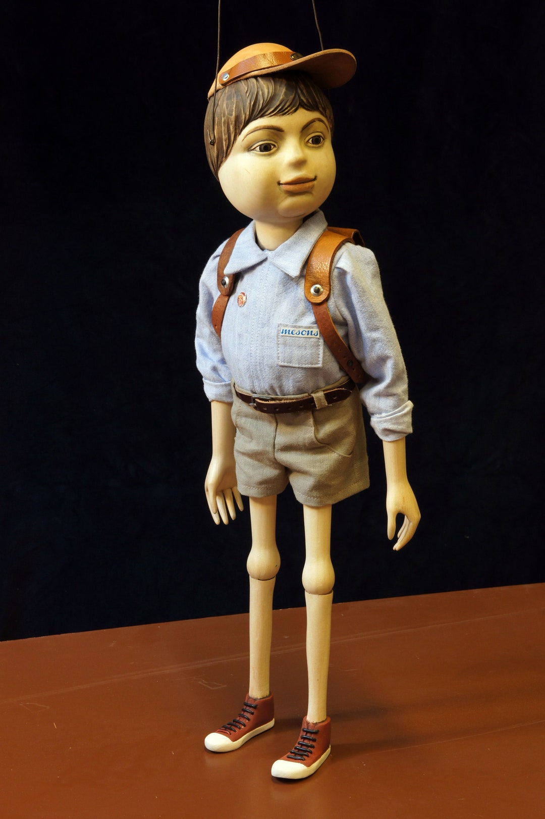 Little Explorer - Czech Hand-carved Wooden Puppet of a Boy - Etsy