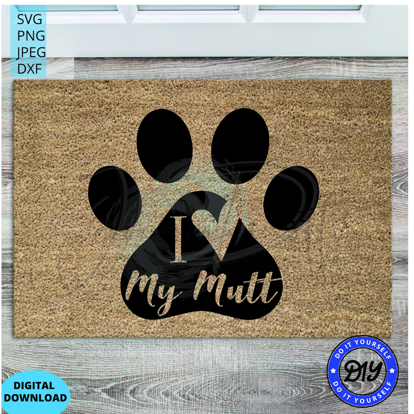 I Love My Mutt SVG File for Cricut & Silhouette Dog Svg - Etsy Canada