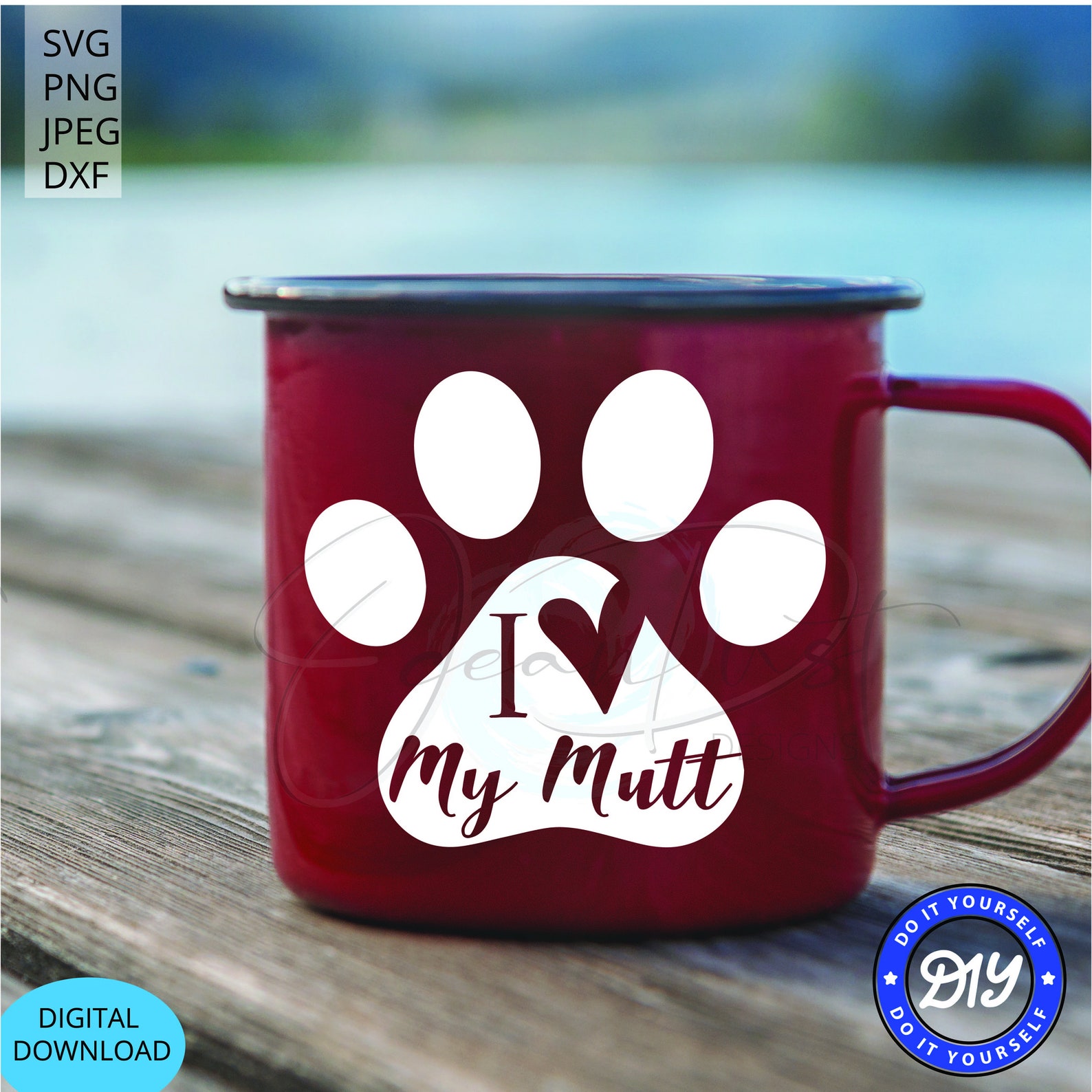 I Love My Mutt SVG File for Cricut & Silhouette Dog Svg - Etsy Canada