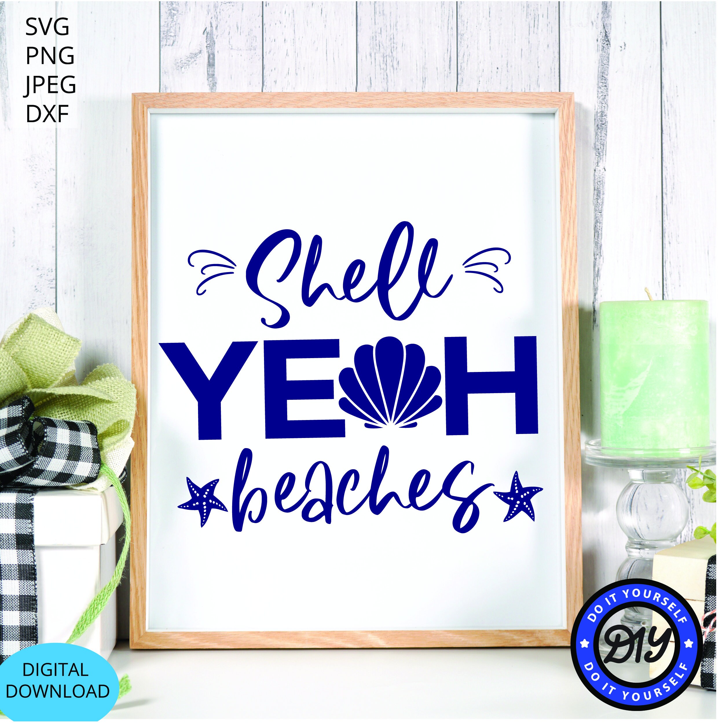 Shell Yeah Beaches SVG Cut File for Cricut Silhouette Lake - Etsy