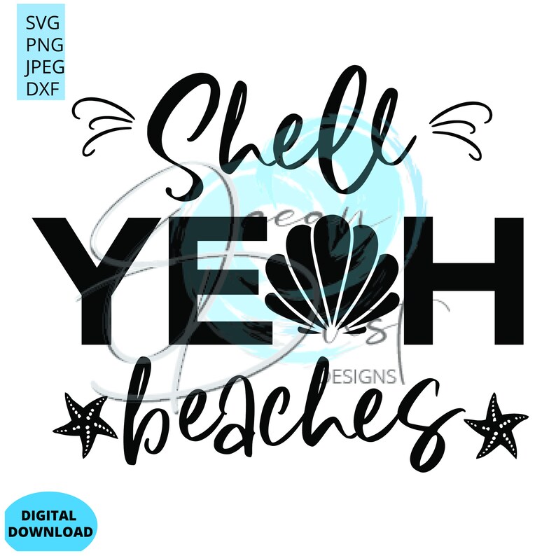 Shell Yeah Beaches SVG Cut File for Cricut Silhouette Lake - Etsy