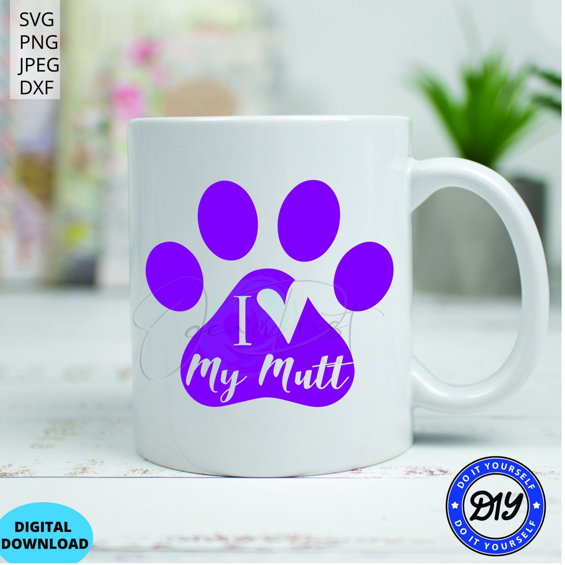 I Love my Mutt SVG File for Cricut & Silhouette Dog svg | Etsy