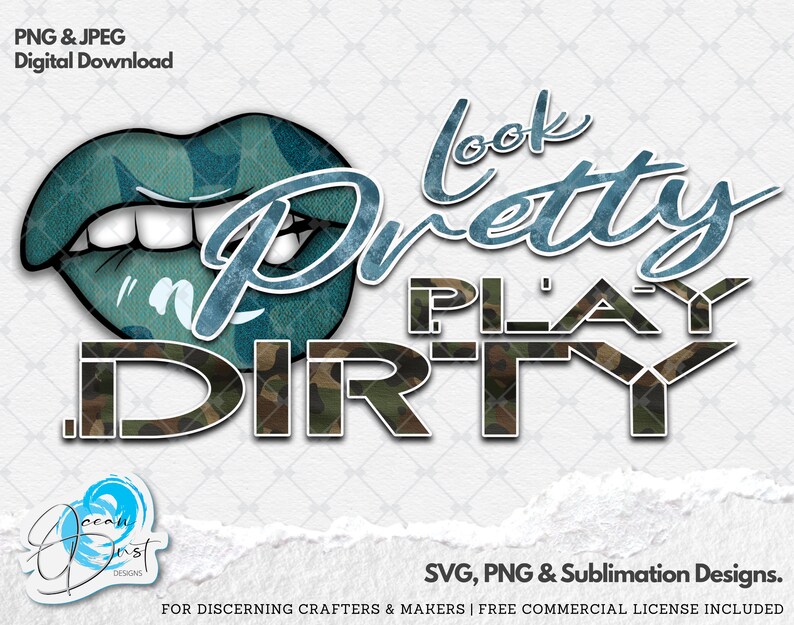 Look Pretty Play Dirty Sublimation PNG off Road 4x4 Sxs - Etsy