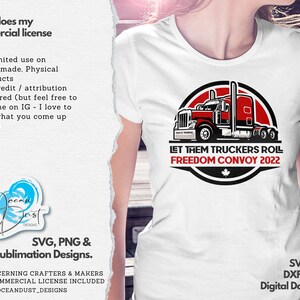 Freedom Convoy 2022 SVG, Trucker Convoy PNG, Let Them Truckers Roll Cut ...
