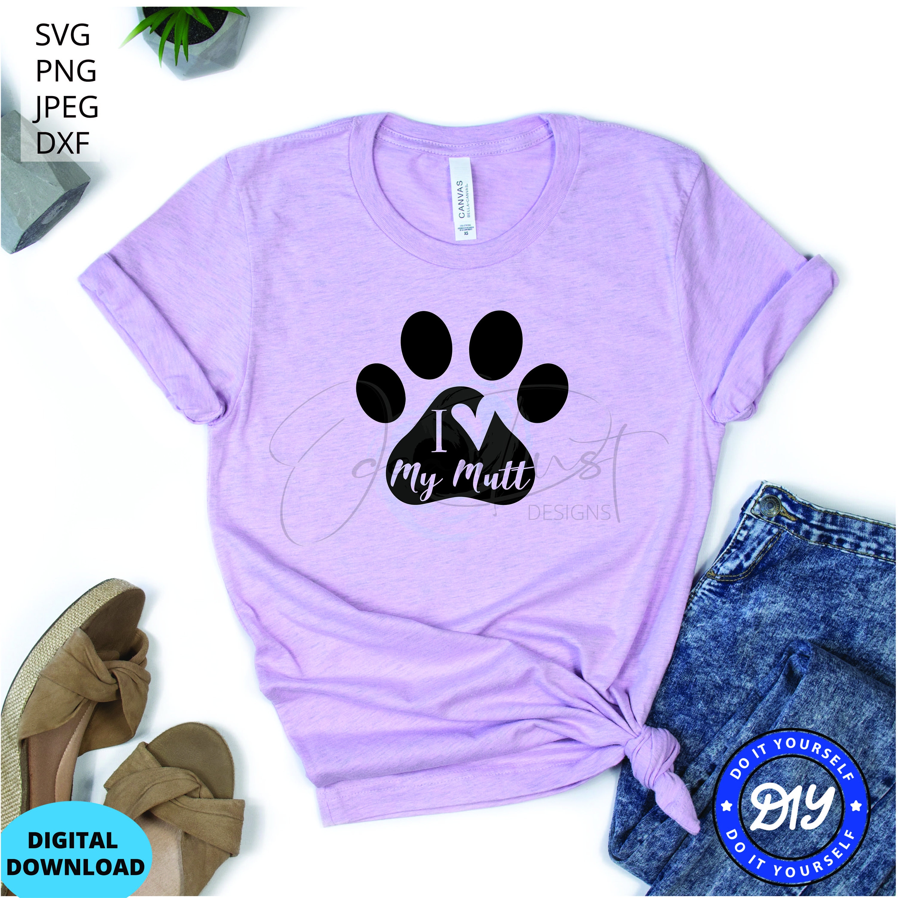 I Love my Mutt SVG File for Cricut & Silhouette Dog svg | Etsy