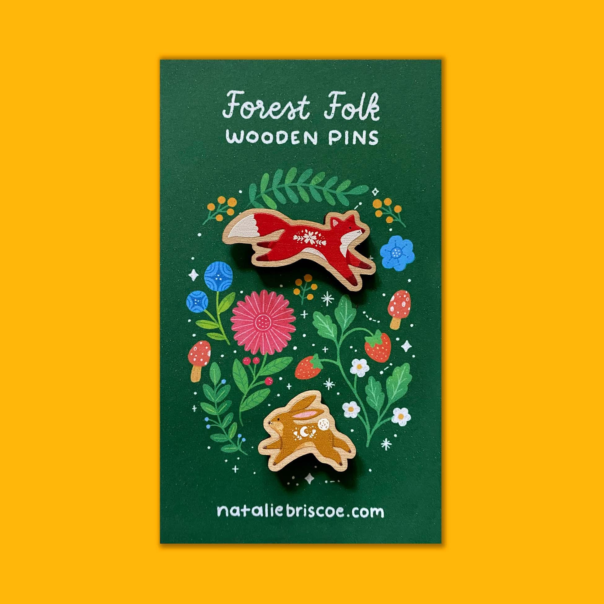 Forest Folk Wooden Pin Set - Etsy
