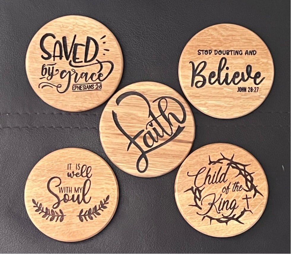 Bible Verse Oak Coasters christian Coasters Gift christian - Etsy UK