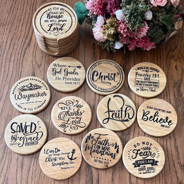 Bible Verse Coasters - Etsy