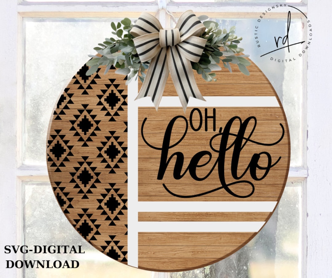 SVG/PNG- Oh Hello Aztec Pattern Line Pattern-cricut|digitaldownload - Etsy