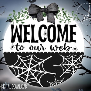 SVG/PNG- Welcome to Our Web With Spiders and Spiderweb Design-cricut ...