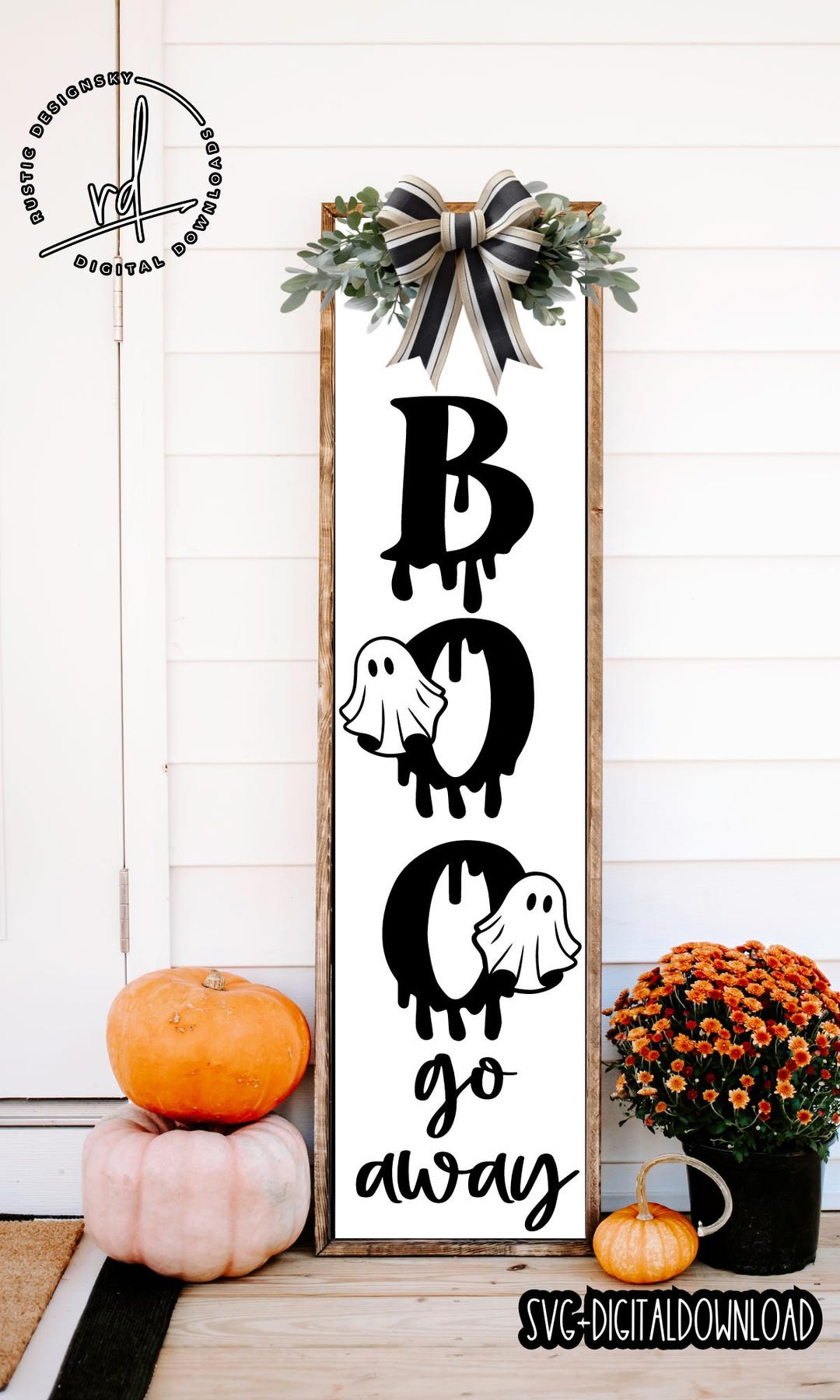 SVG/PNG- Boo Go Away With Layered Ghosts-cricut|digitaldownload ...