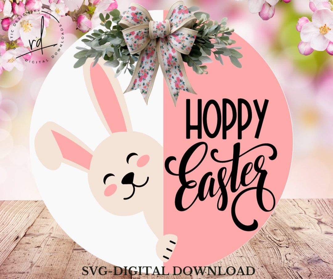 SVG/PNG- Hoppy Easter Peeking Layered Bunny-cricut|layeringfile ...
