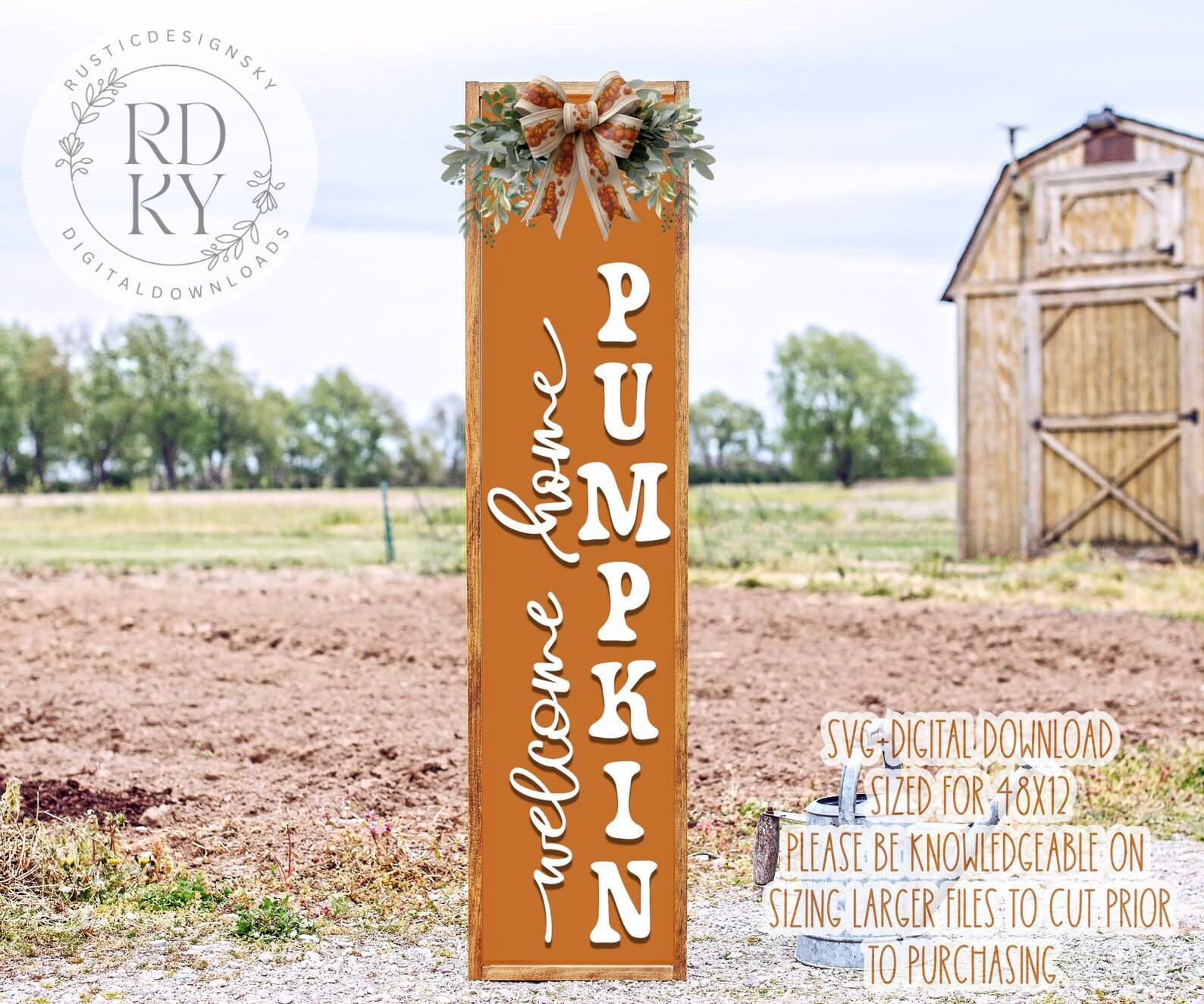 Svg/png-welcome Home Pumpkin Porch Leaner Design-cricut|digitaldownload ...