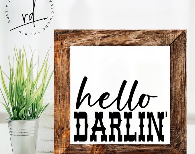 Good Morning Darlin' & Hey There Cowboy Bedroom Decor Wood Sign Western ...