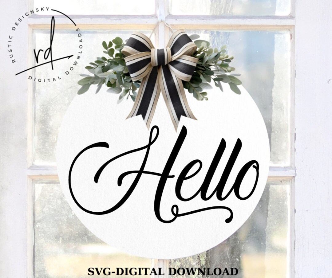Svg/png-hello Lettering Design-cricut|digitaldownload - Etsy
