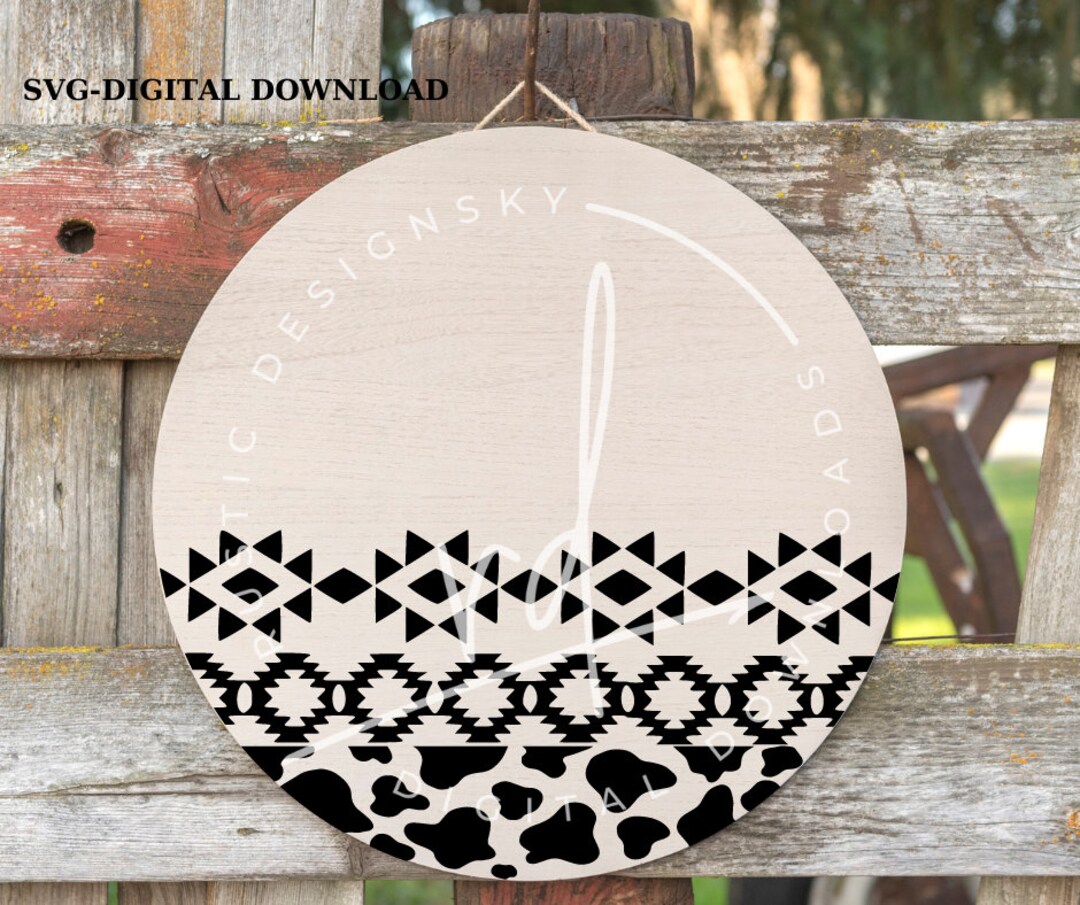 SVG/PNG File- Cow Print & Cow Hide Print Aztec Patterndesign|cricut ...