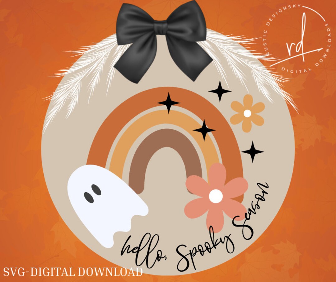 SVG/PNG- Boho Ghost Rainbow-cricut|digitaldownload|halloweendesign - Etsy