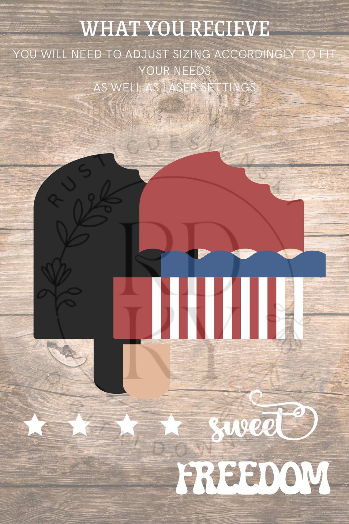 Svg/png-sweet Freedom Popsicle Design-cricut|digitaldownload ...