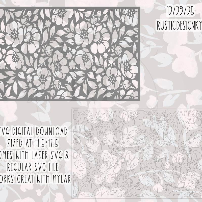 Floral Stencils for Door - Etsy