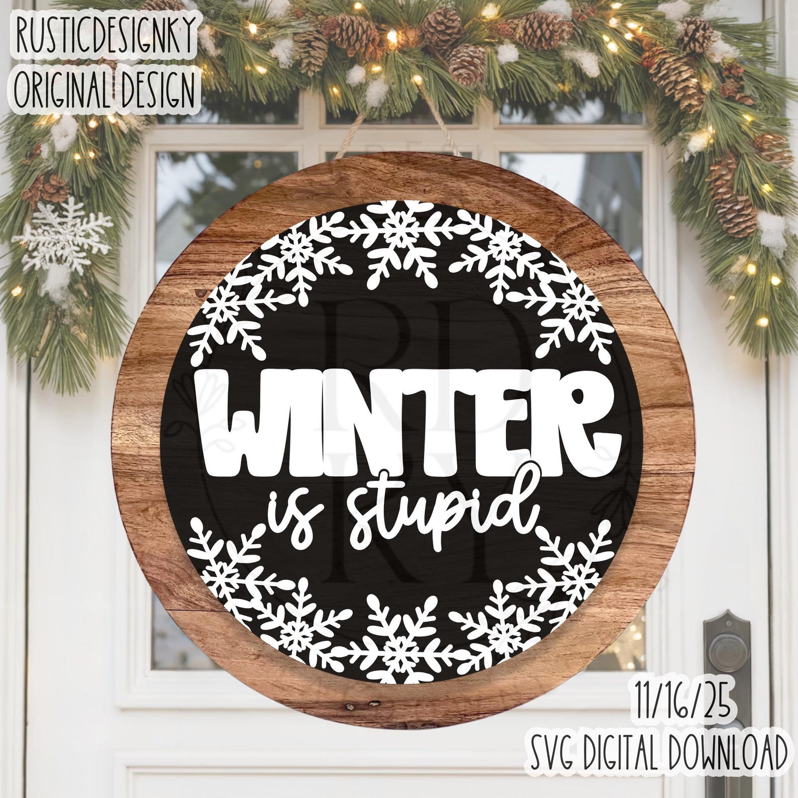 SVG/PNG- Winter is Stupid With Snowflake -cricut|digitaldownload ...