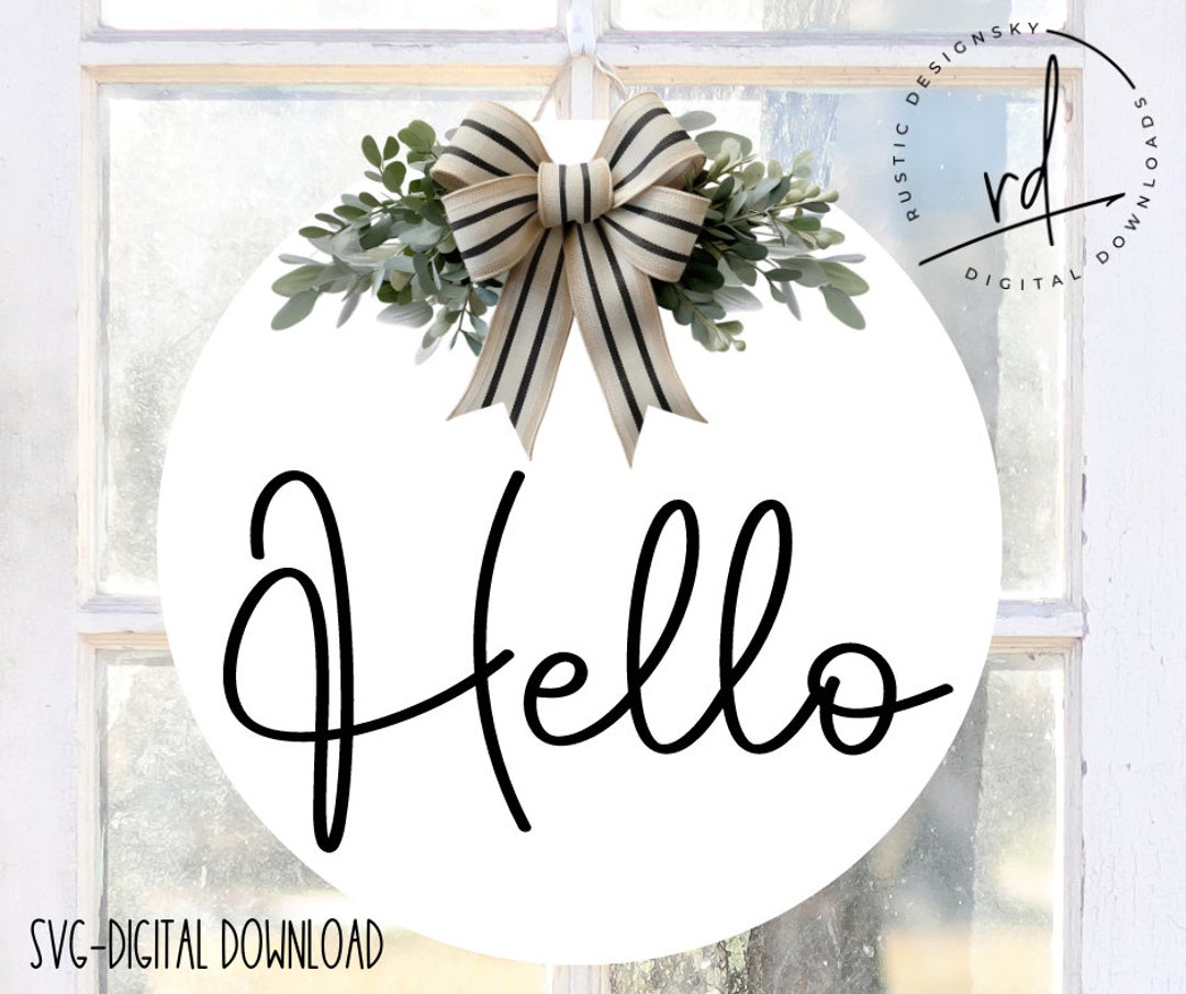 SVG/PNG- Hello Lettering Desing-cricut|digitaldownload - Etsy