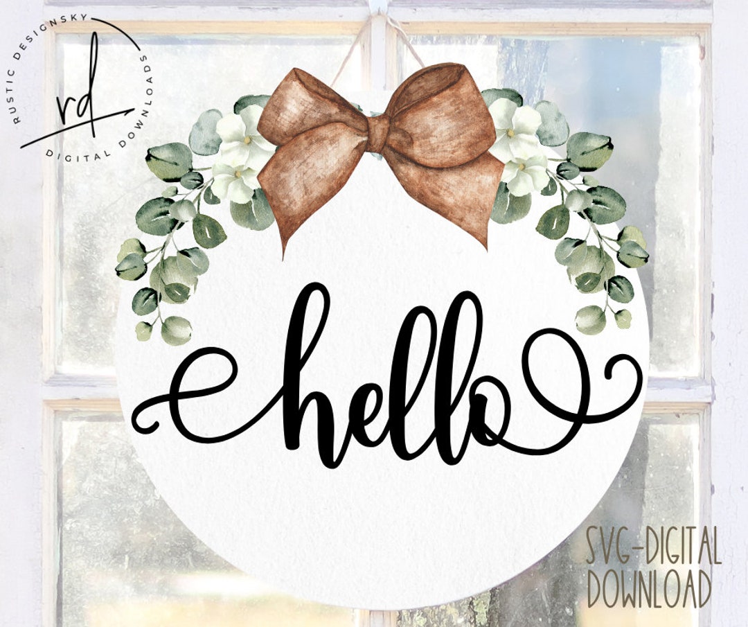 SVG/PNG- Hello Cursive Lettering With Fancy Swashes-cricut ...