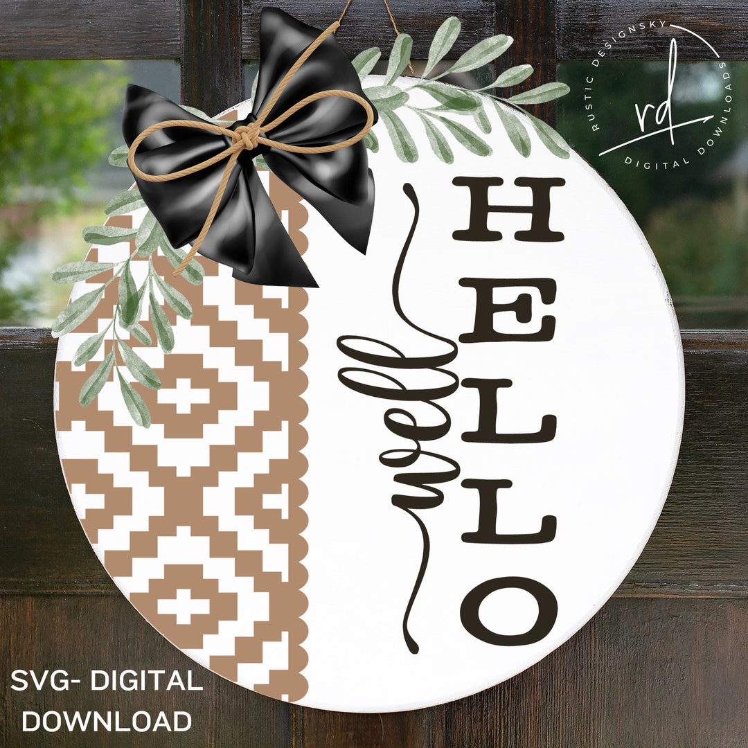 SVG/PNG- Well Hello Aztec Pattern-cricut|digitaldownload - Etsy