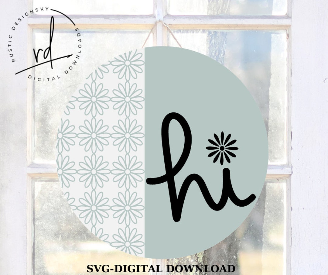 SVG/PNG- Hi Daisy Floral Pattern-cricut|digitaldownload - Etsy