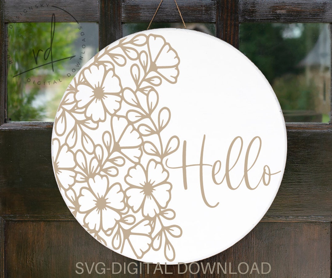 Svg-floral Hello Design ...