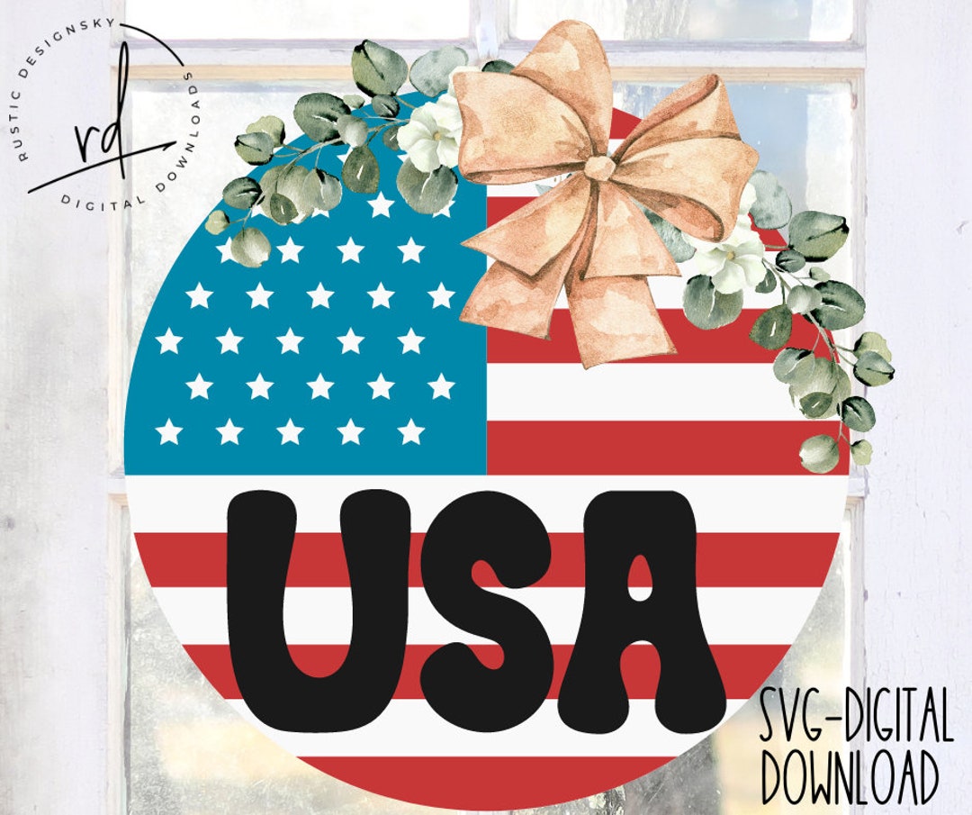 SVG/PNG- USA Layered American Flag Circle Design-cricut|digitaldownload ...