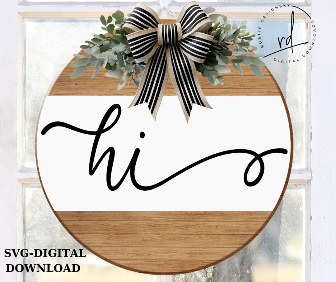 SVG/PNG- Hi Lettering Design-cricut|digitaldownload - Etsy