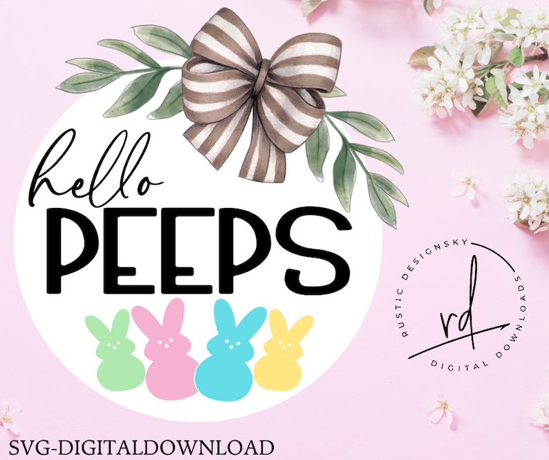 SVG Hello Peeps-peep - Etsy