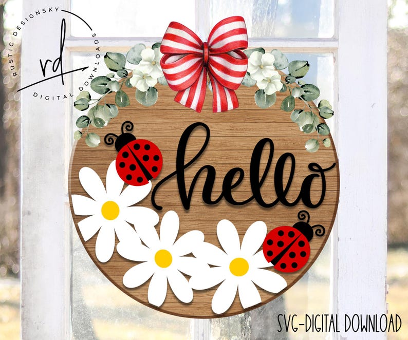 Svg/png-hello With Daisy and Ladybug-cricut|digitaldownload ...