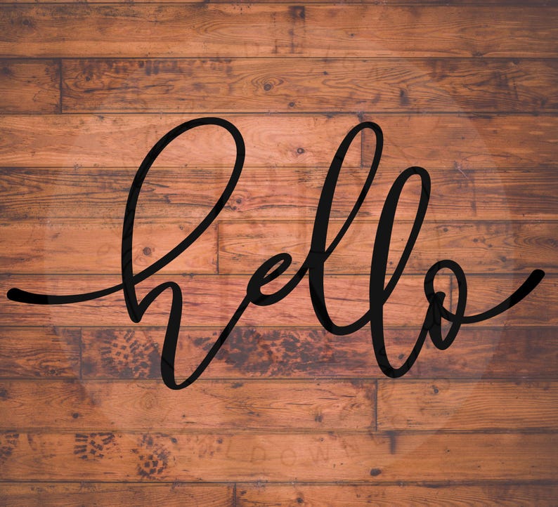 SVG/PNG- Hello Cursive Design-cricut|digitaldownload|lasersvg - Etsy