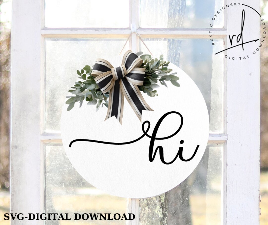 SVG/PNG- Hi Lettering Cursive-cricut|digitaldownload - Etsy