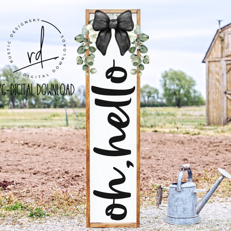 Hello Stencil - Etsy