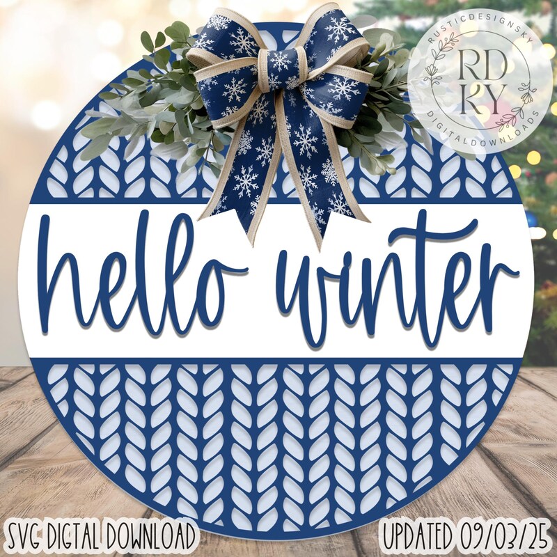 Hello Winter Sign - Etsy