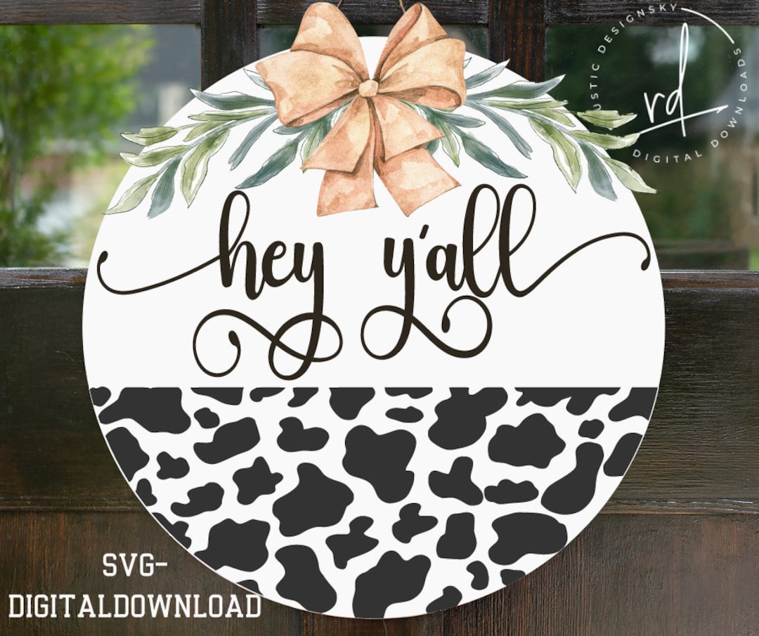 SVG/PNG File BUNDLE- Cow Print Howdy Cowprint & Hey Yall Cowprint ...