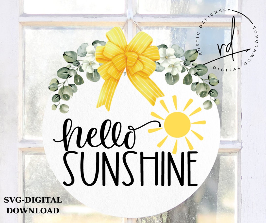 SVG/PNG- Hello Sunshine-circut|digitaldownload|summer - Etsy