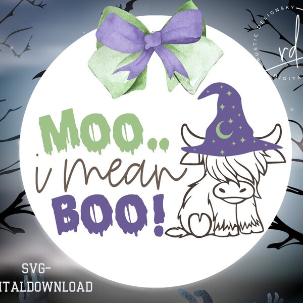 Boo I Mean Moo Svg - Etsy