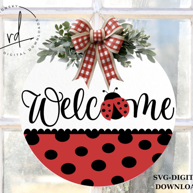 Ladybug Welcome Sign - Etsy