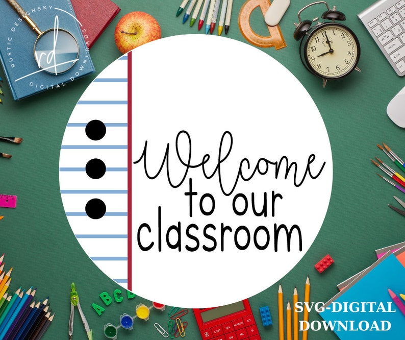 SVG/PNG- Welcome to Our Classroom Layered Notebook Pattern-cricut ...