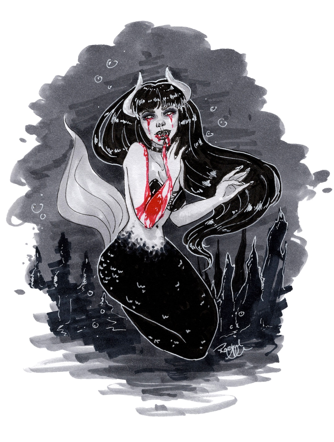 Vampire Mermaid - Etsy