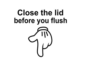 Close the lid sign | Etsy